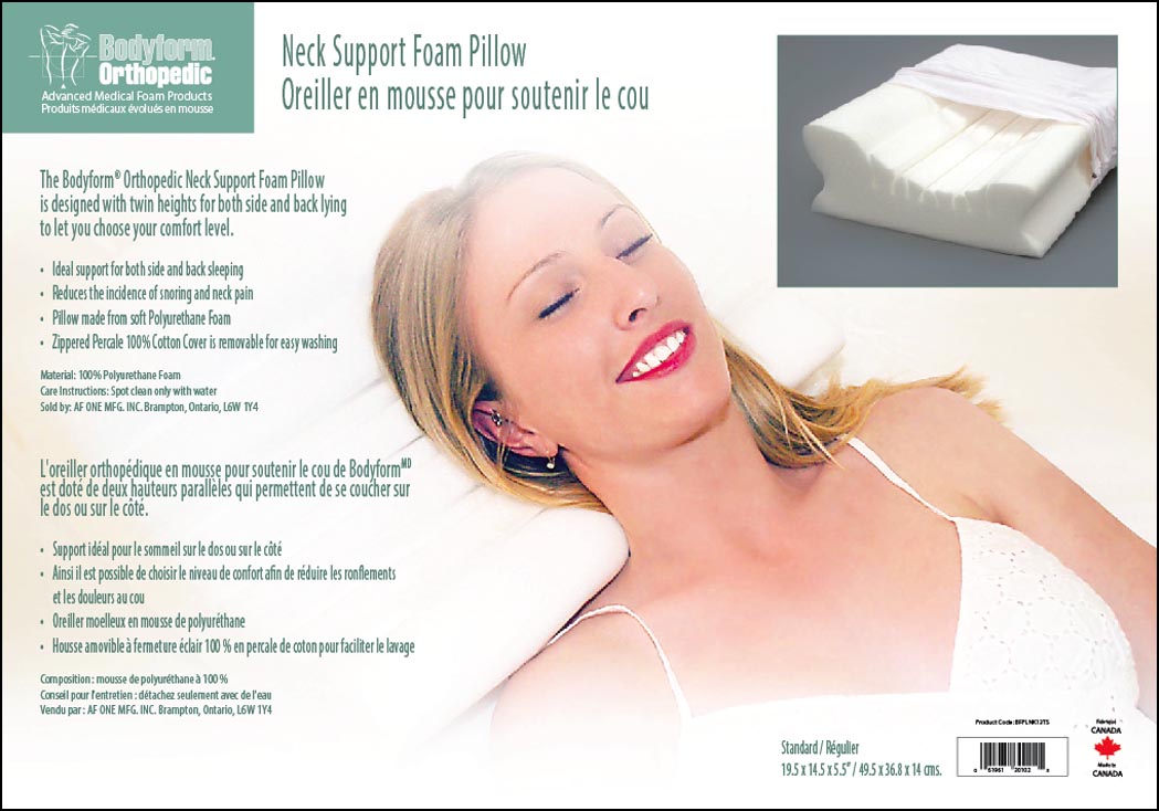 Neck Support Foam Pillow - BodyForm Orthopedic | BodyForm Orthopedic